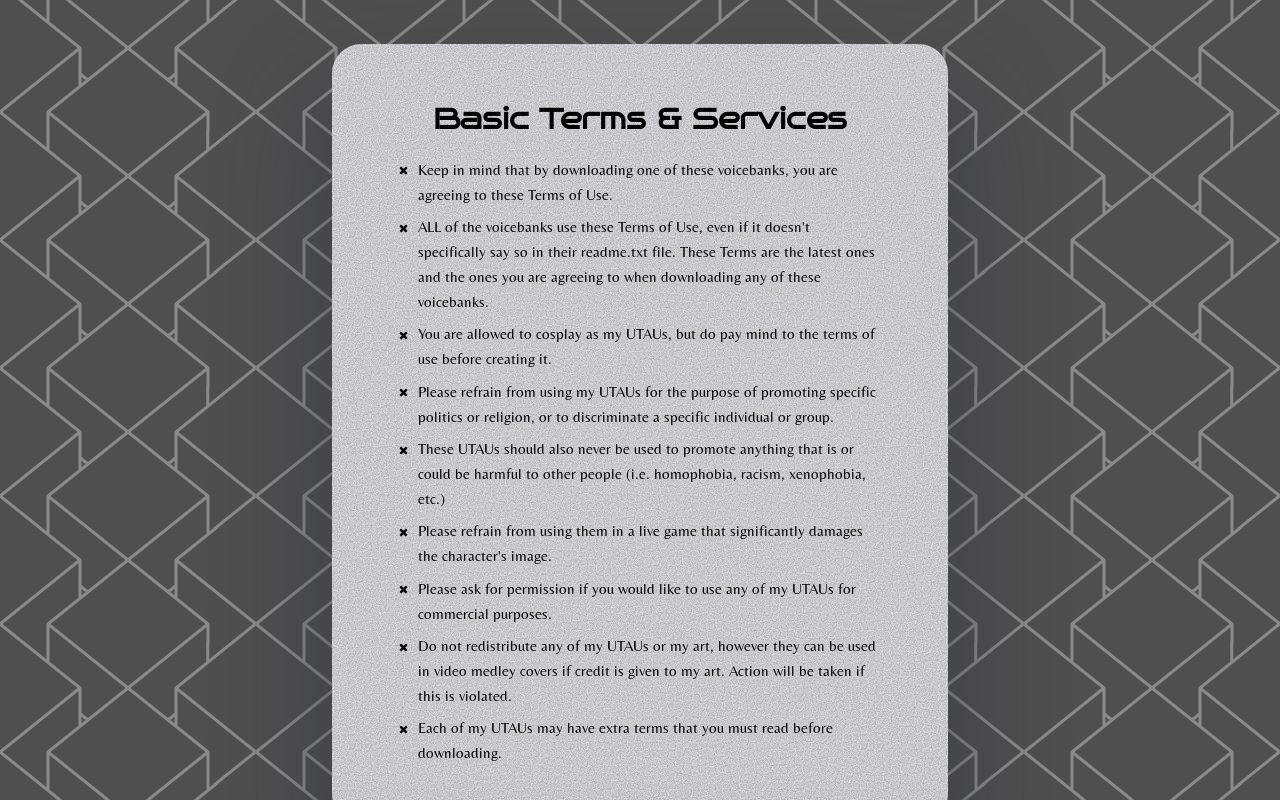 Official UTAU Website